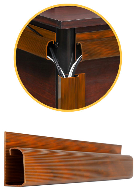 J Channel Cable Management 5-Pack 16" Raceway Channels Cord Hider Kit ...