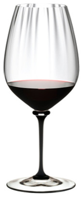 Riedel Fatto A Mano Performance Cabernet Glass with Black Stem ...