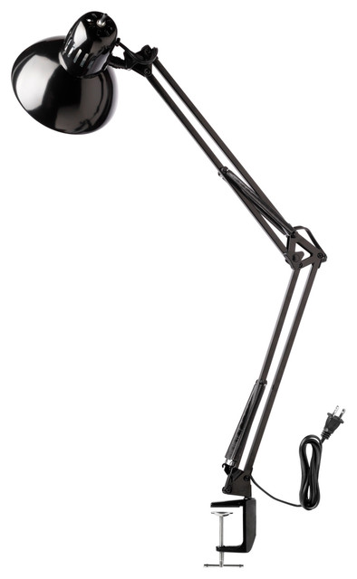 32" Multi-Joint Metal Clamp Black Desk Lamp - Transitional - Desk Lamps ...