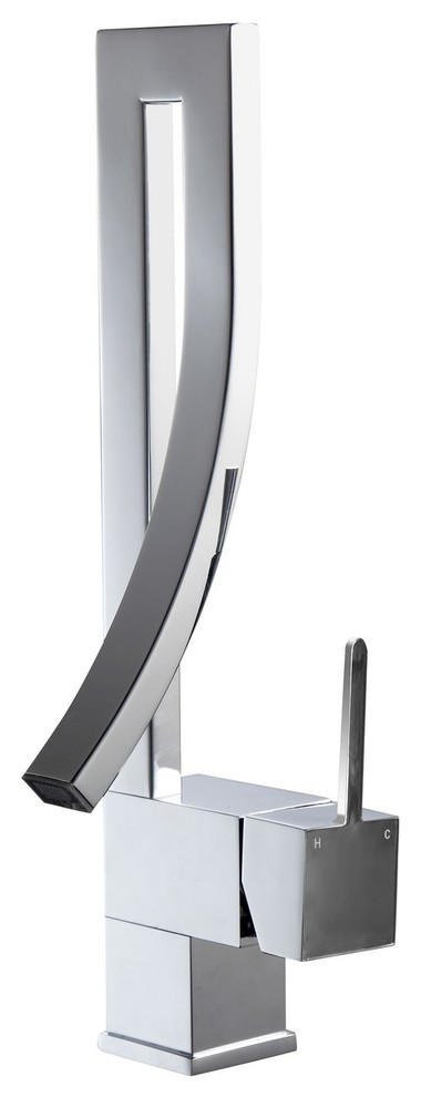 Aqua Elegance Single Lever Wide Spread Faucet, Chrome - Modern ...