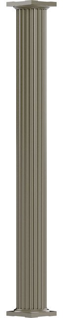 6" x 8' Endura-Aluminum Column, Round Shaft, Gloss White Finish w ...