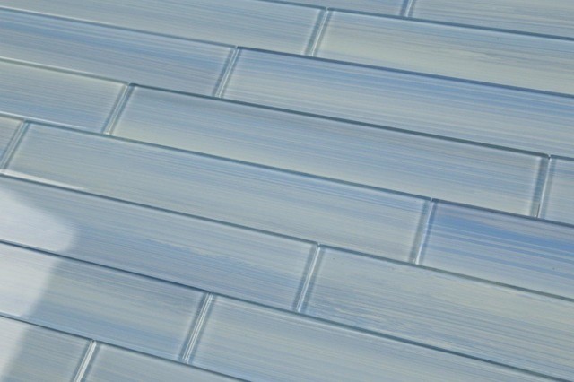Big Blue Glass Subway Tile - Contemporary - Mosaic Tile - by Bodesi ...