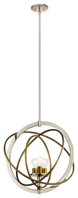 3 Light Contemporary Orb Ring Pendant Light Fixture - Pendants ...