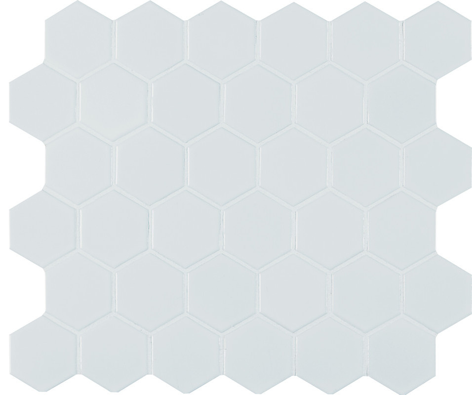 Retro Hexagon Bianco Matte Mosaic - Contemporary - Mosaic Tile - by ...