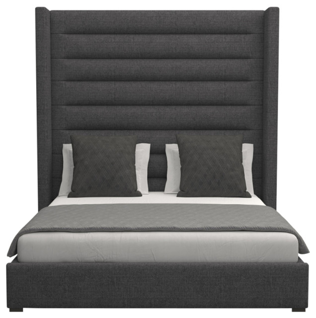Nativa Interiors Aylet Horizontal Channel Tufted Bed, King ...