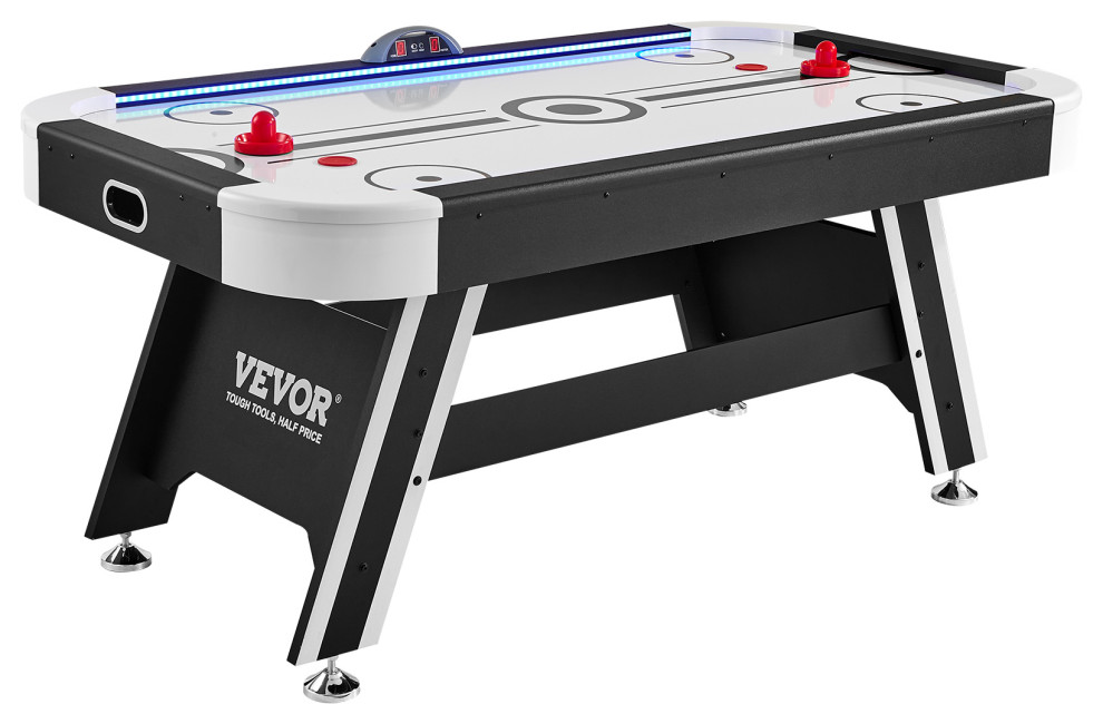 VEVOR 72" Air-Powered Hockey Table Sport Hockey Game Pushers Pucks LED ...