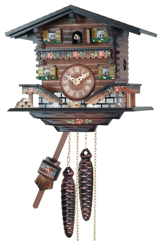 Engstler Battery-Operated Cuckoo Clock- Full Size - Rustic - Cuckoo ...