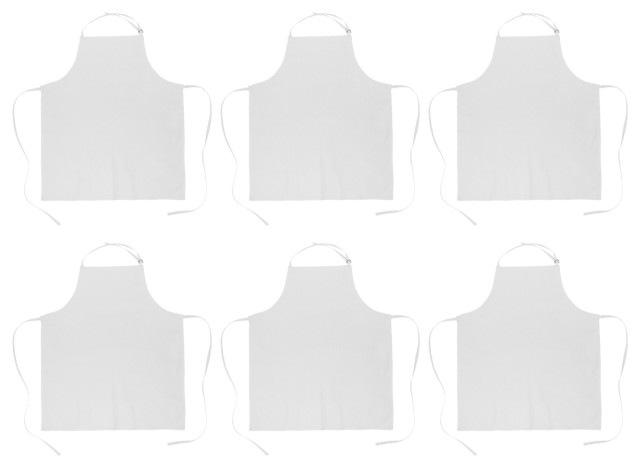 DII White Bulk Chef Apron, Set of 6 - Aprons - by Homesquare | Houzz