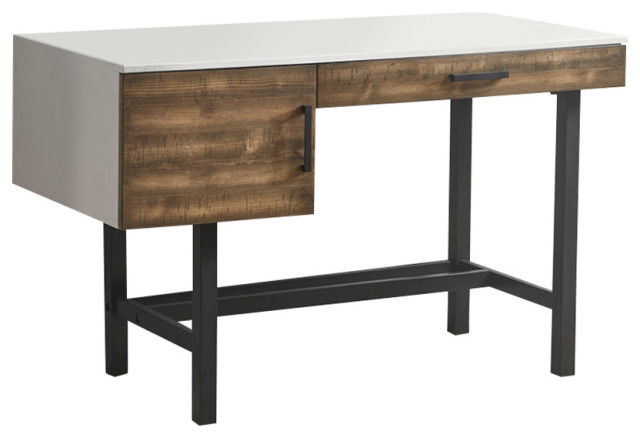 Madison Park Kirtley Modern Industrial Wood Office Writing Desk, White ...