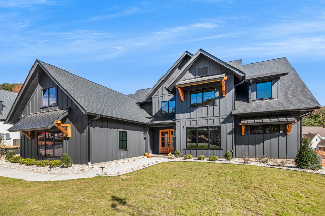 Black Modern Farmhouse - Country - Charlotte - by Linnane Homes | Houzz AU