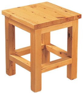 ALFI 10"x10" Square Wooden Bench/Stool Multi-Purpose Accessory, Natural ...
