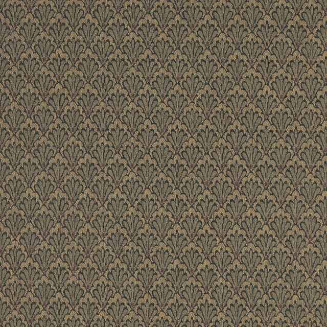 Gold And Midnight Shell Upholstery Fabric By The Yard, By The Yard ...