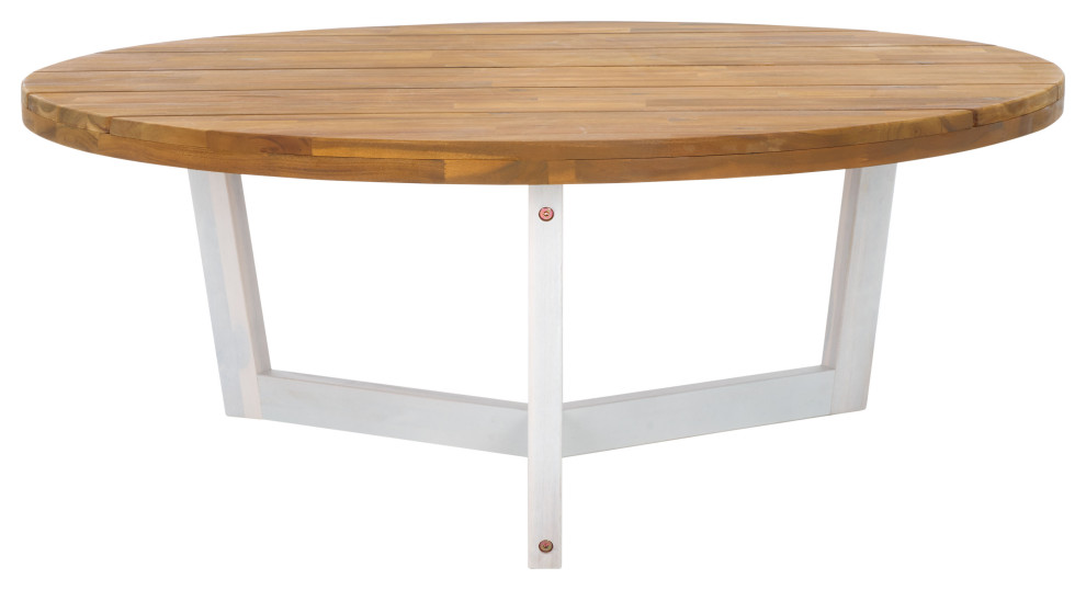 Safavieh Leo Round Coffee Table 3 Legs, #N/A - Transitional - Coffee ...