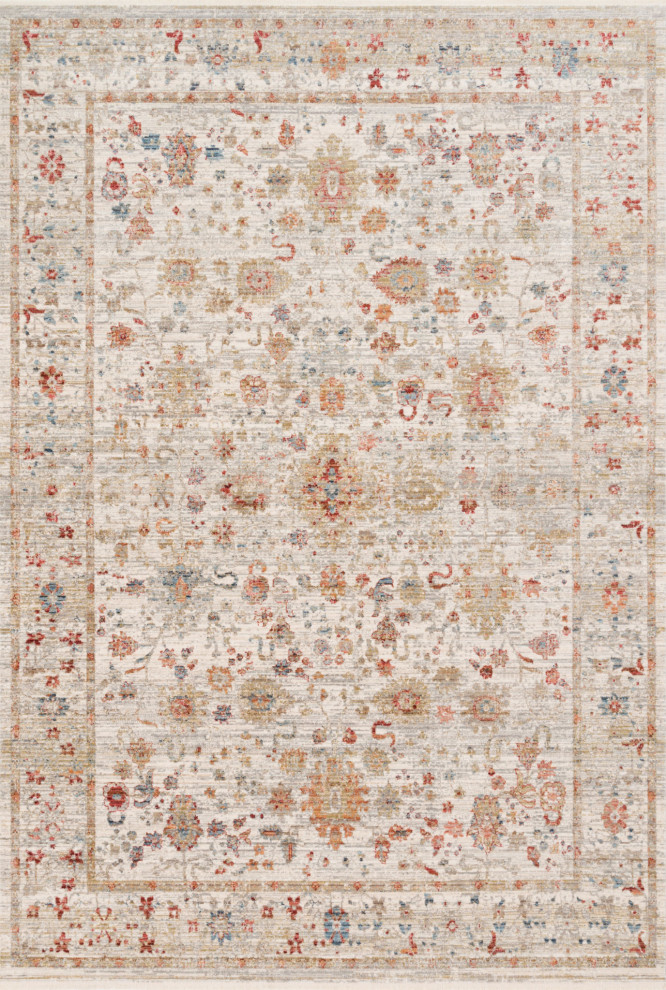 Ivory Red Blue Rust Gold Claire Rug, 11'6"x15'7" - Traditional - Area ...