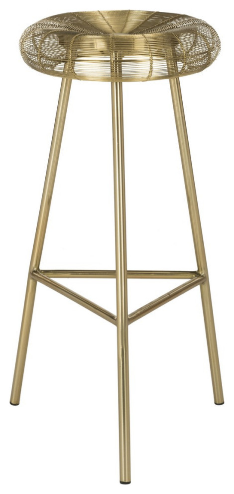 Kyle Wire Weaved Contemporary Bar Stool - Midcentury - Bar Stools And ...