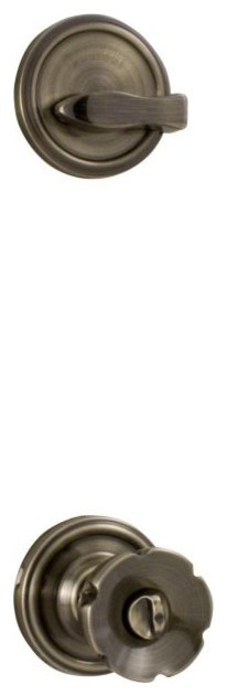 Weslock Eleganti Interior Single Cylinder Handleset Trim, Antique Brass Finish - Transitional ...