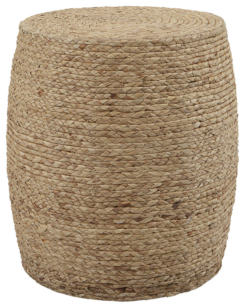 Resort Straw Accent Stool - Beach Style - Accent And Garden Stools - by ...