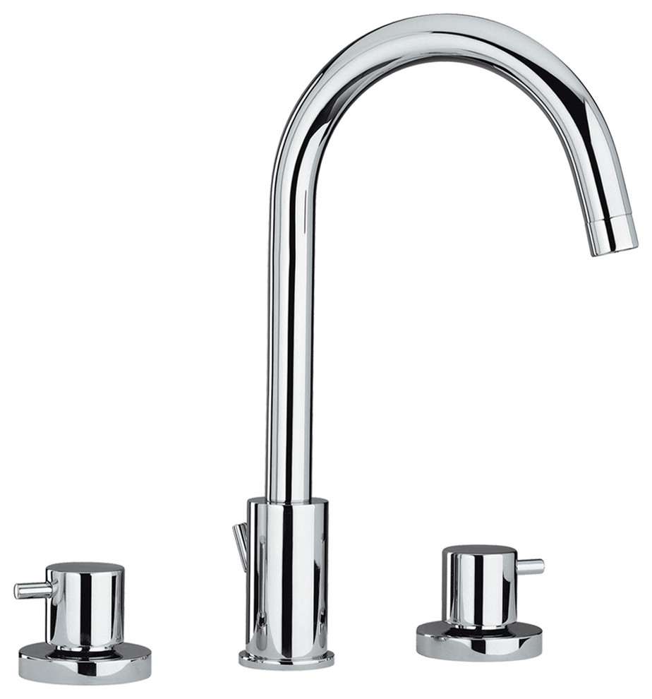 Luxe Widespread Lavatory Faucet With Tall Gooseneck Swivel Spout ...