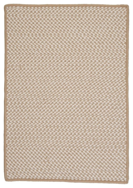 Colonial Mills Outdoor Houndstooth Tweed Ot89 Cuban Sand Area Rugs, 2 ...