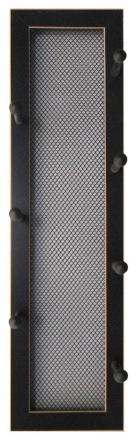 7-Peg Mug Rack by Millwork Engineering, Black Frame - Farmhouse - Mugs ...