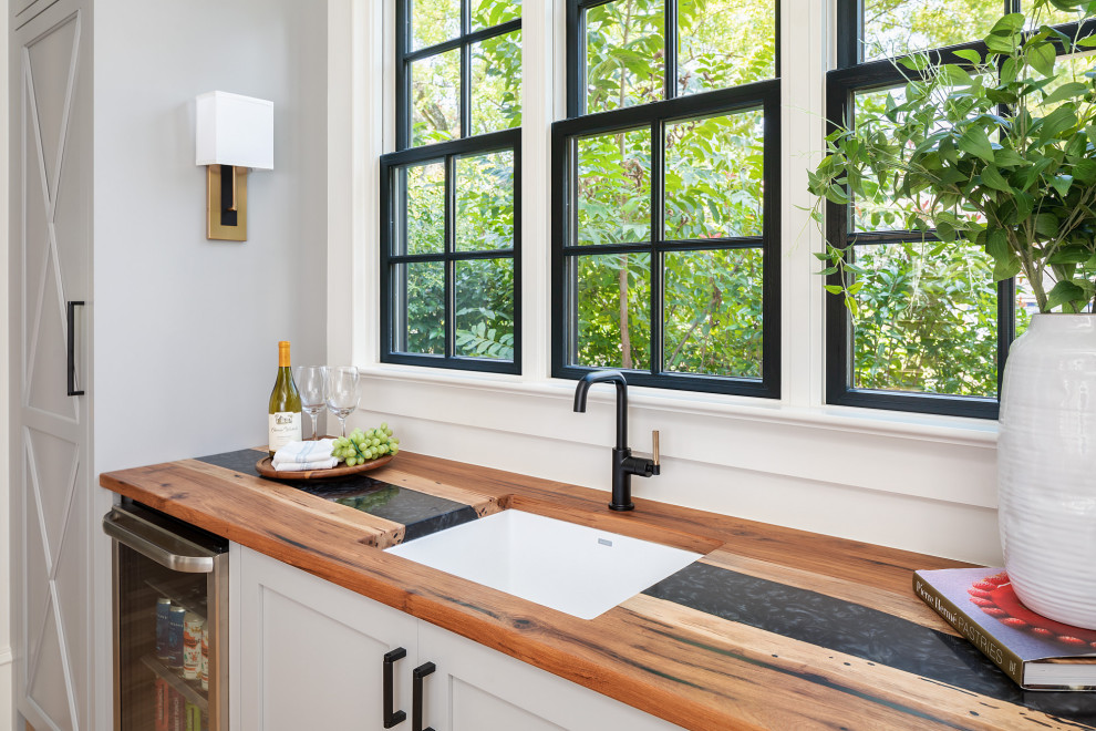 Wood countertop - Home Bar - Charlotte - by Woodshop QC | Houzz