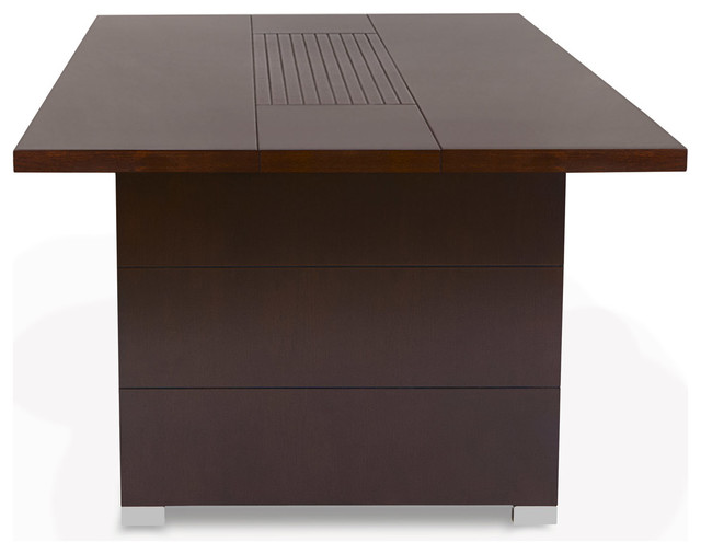 Zuri Furniture 86.5” Modern Ford Dark Walnut Wood Rectangular Meeting ...