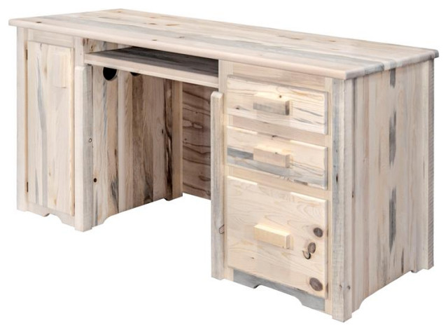 Montana Woodworks Homestead Transitional Solid Wood Computer Desk in ...