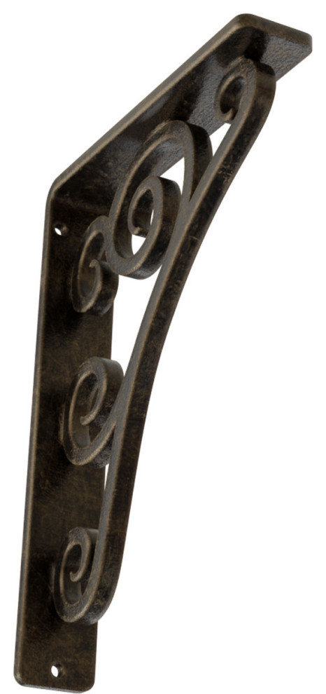 Tristan Wrought Iron Bracket, 1 1/2"Wx5 1/2"Dx8"H - Mediterranean ...
