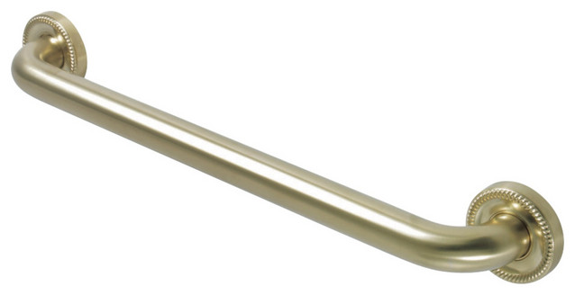 Kingston Brass DR914187 Camelon 18" Decorative Grab Bar, Brushed Brass ...