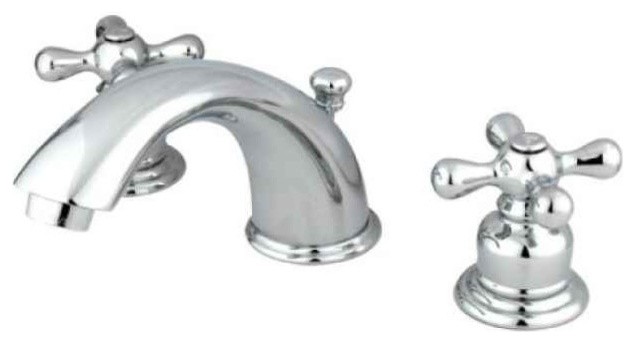 Two Handle 4" to 8" Mini Widespread Lavatory Faucet with Retail Pop-up ...