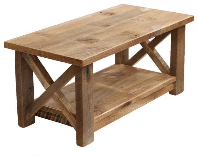 Farmhouse Coffee Table X Made From Reclaimed Wood - Farmhouse - Coffee ...