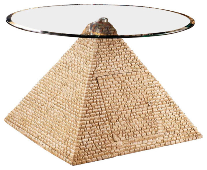 Great Egyptian Pyramid of Giza Sculptural Glass-Topped Table - Eclectic ...