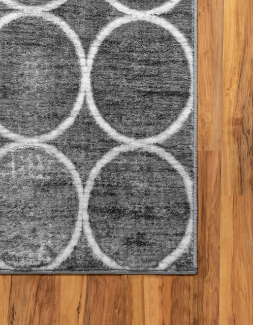 Rug Unique Loom Matrix Trellis Dark Gray Rectangular 8' 0 x 10' 0 ...