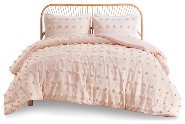 Intelligent Design Lucy Clip Jacquard Comforter Set, Pink ...
