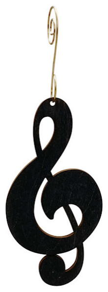 Treble Clef Ornament - Traditional - Christmas Ornaments - by Green ...