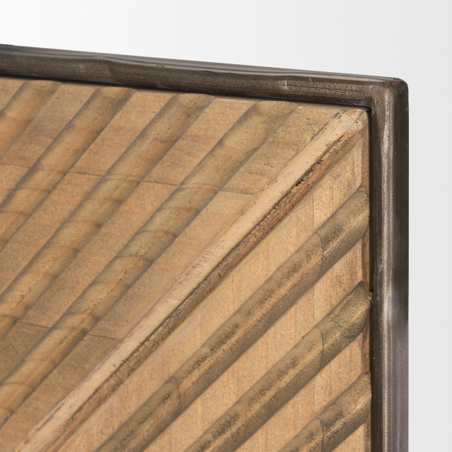 Rondell Light Brown Wood With Gold Metal Wall Clock - Transitional ...