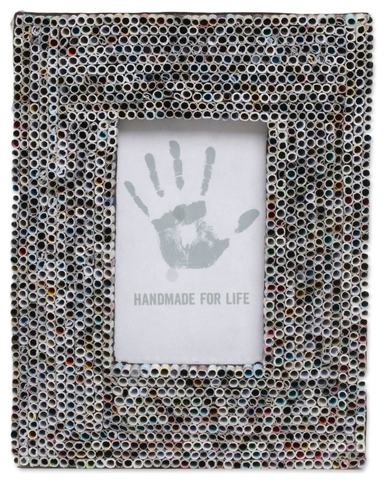 Straw Memories Recycled Paper Photo Frame, 3x5 - Contemporary - Picture ...