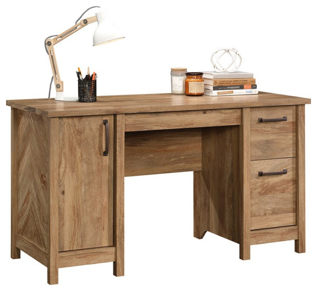 Sauder Cannery Bridge Engineered Wood Computer Desk in Mystic Oak ...