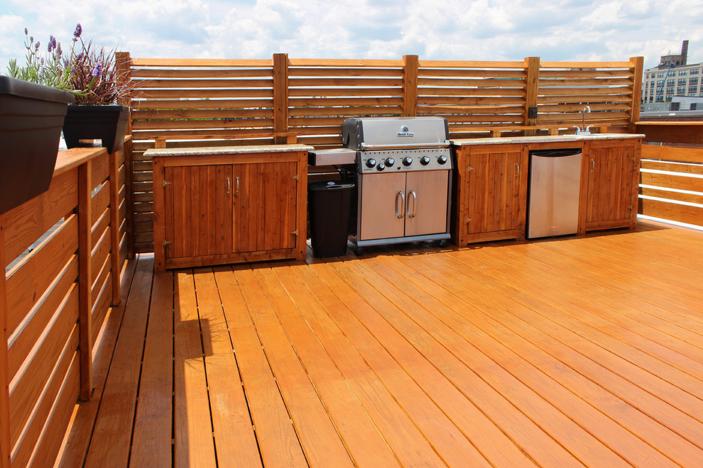Philadelphia Roof Deck with Kitchen - Transitional - Deck ...
