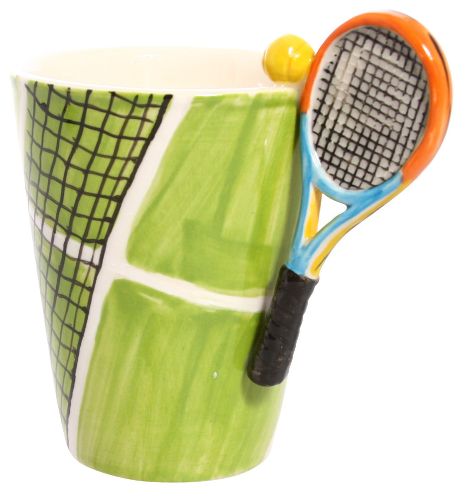 Tennis 3D Ceramic Mug I - Eclectic - Mugs - by Blue Witch Ceramics Inc ...