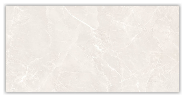 Grigio White Polished 24x48 Porcelain Tile, 24x48 - Contemporary - Wall ...