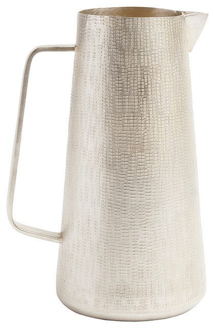 Miles Etched Metal Pitcher - Contemporary - Pitchers - by Hudson & Vine ...