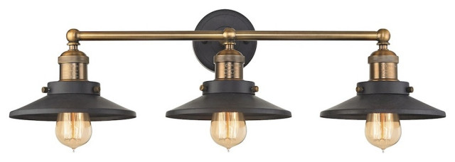 English Pub 3-Light Vanity - Industrial - Bathroom Vanity Lighting - by ...