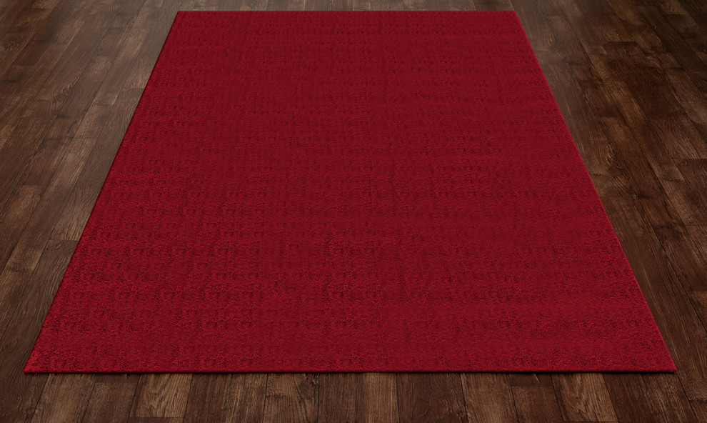 Rosedale Devine Red Area Rug, 7'10" Round - Contemporary - Area Rugs ...