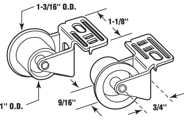 1", Front Drawer Guide Rollers - Traditional - Cabinet And Drawer ...
