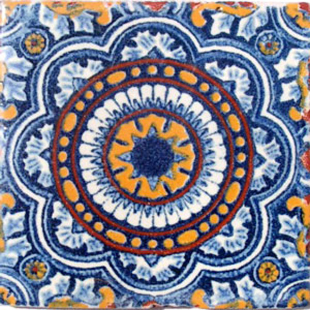 4x4 Mexican Ceramic Handmade Tile C055 Contemporary Wall And
