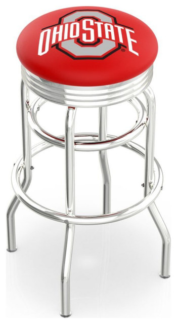 Holland L7C3C Ohio State 30" Double-Ring Swivel Bar Stool - Chrome ...