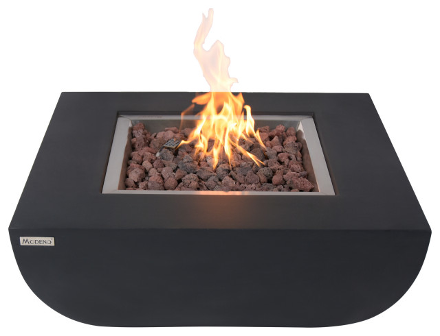 Modeno Aurora Concrete Fire Table, Natural Gas - Contemporary - Fire ...