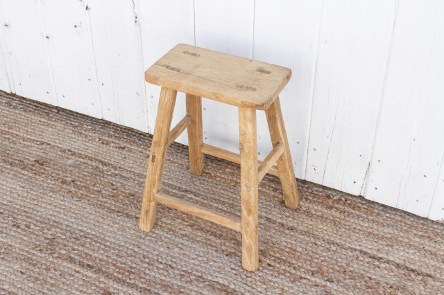 Charming Rustic Asian Stool - Farmhouse - Accent And Garden Stools - by ...