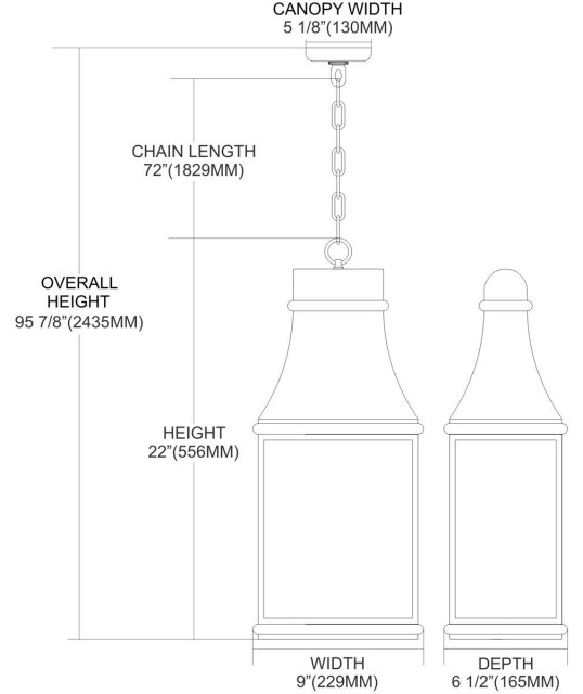 Chad 3 Light Outdoor Pendant or Chandeller, Charcoal - Transitional ...